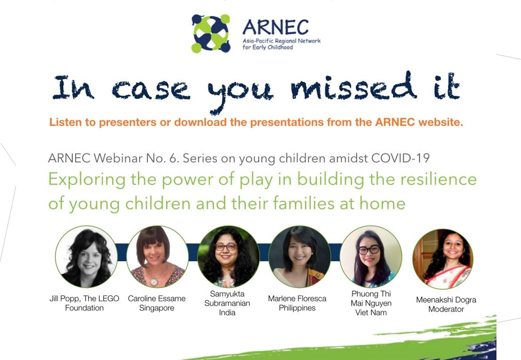 Exploring the power of play in building the resilience of young children and their families | ARNEC